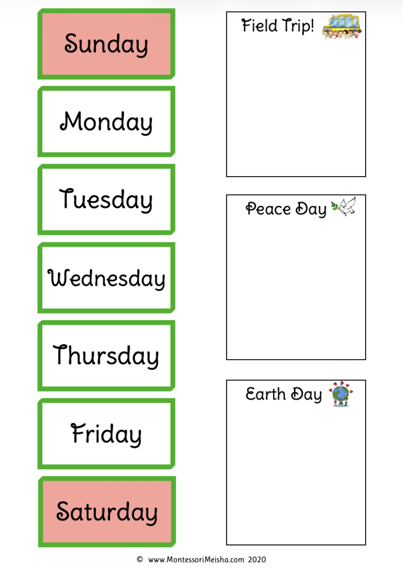 Butterfly Classroom Calendar Cards - Printable Montessori Teaching ...