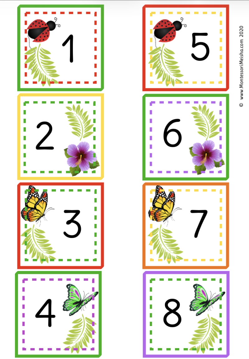 Butterfly Classroom Calendar Cards - Printable Montessori Teaching ...