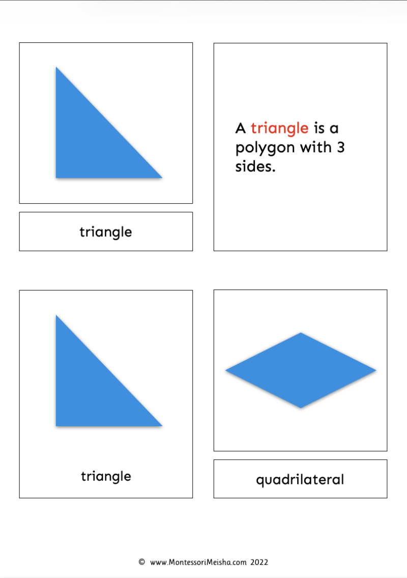 Types of Polygons - Printable Montessori Teaching Resources